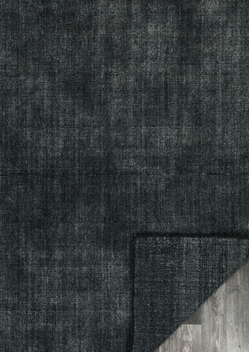 Textured Distressed Indoor/Outdoor Grey/Charcoal Rug