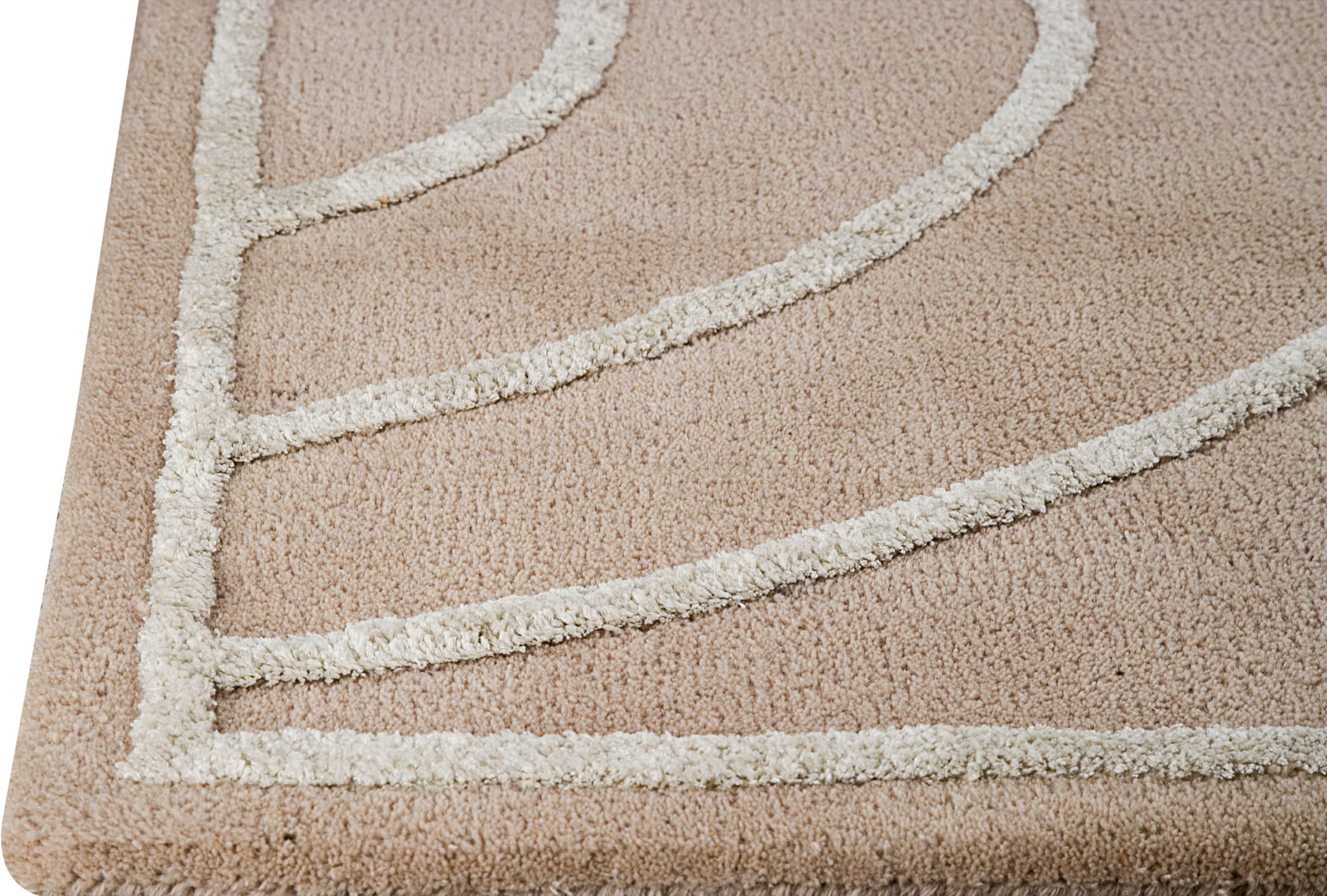Lake Placid Cream Rug - Contemporary Abstract Wave Look
