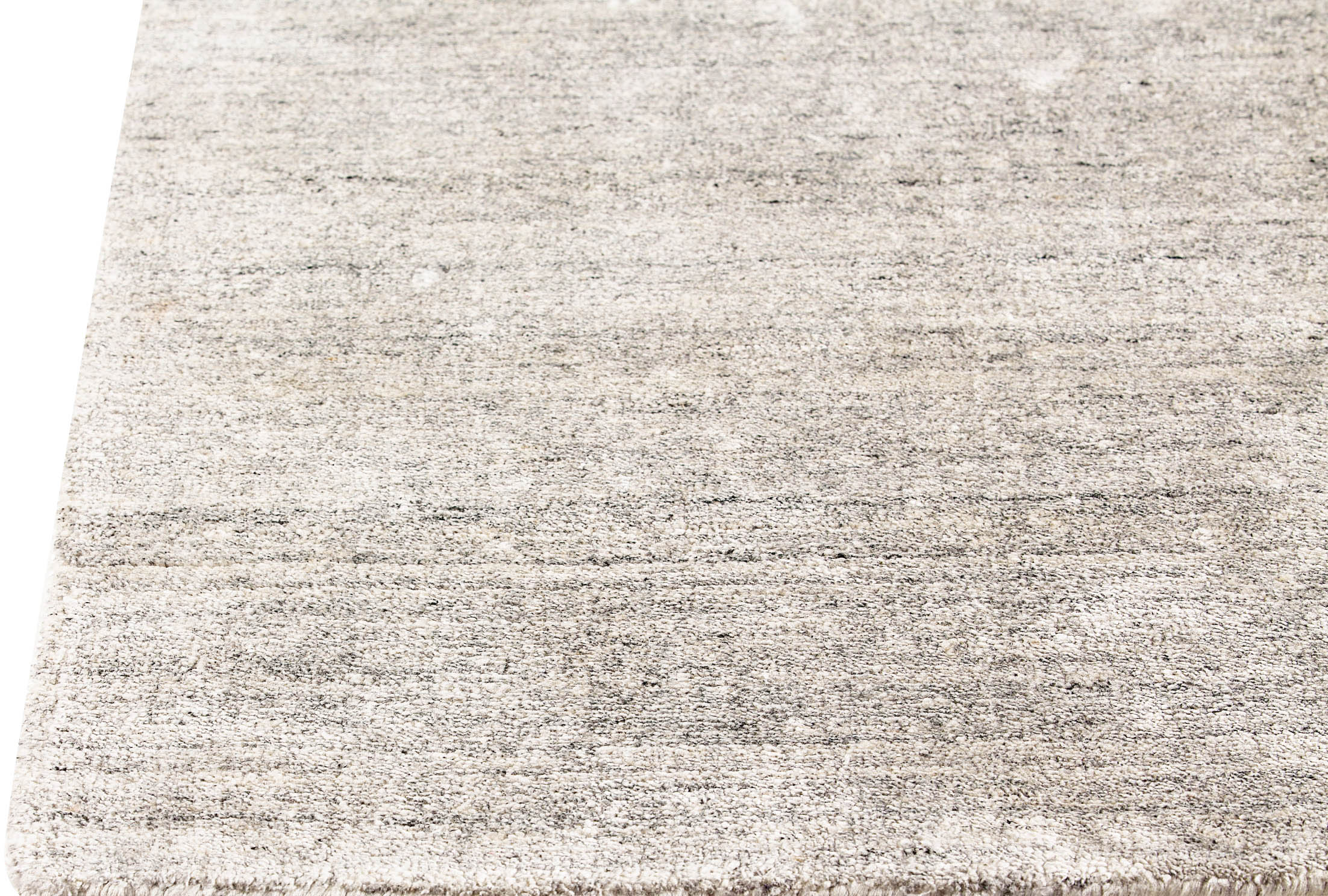 Silky Soft-feel Texture Solid Platinum bamboo Grey Rug